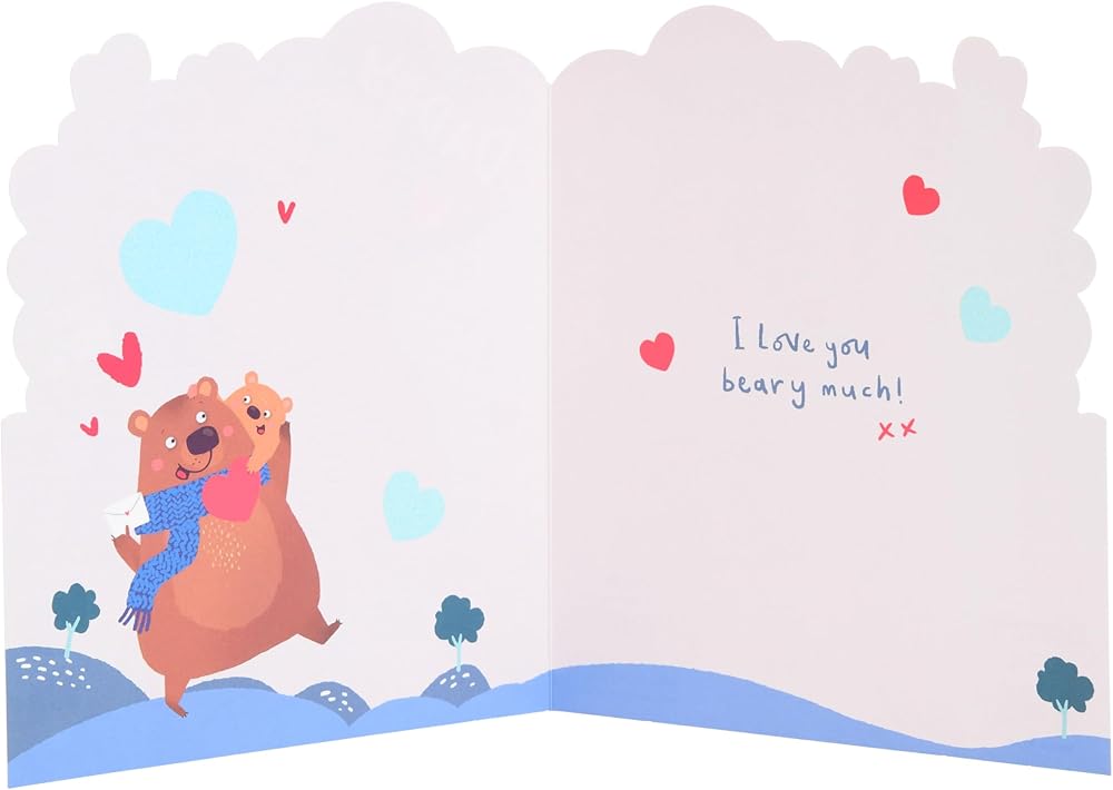 Cute Bears Design Daddy Valentine's Day Card – Collect Cards