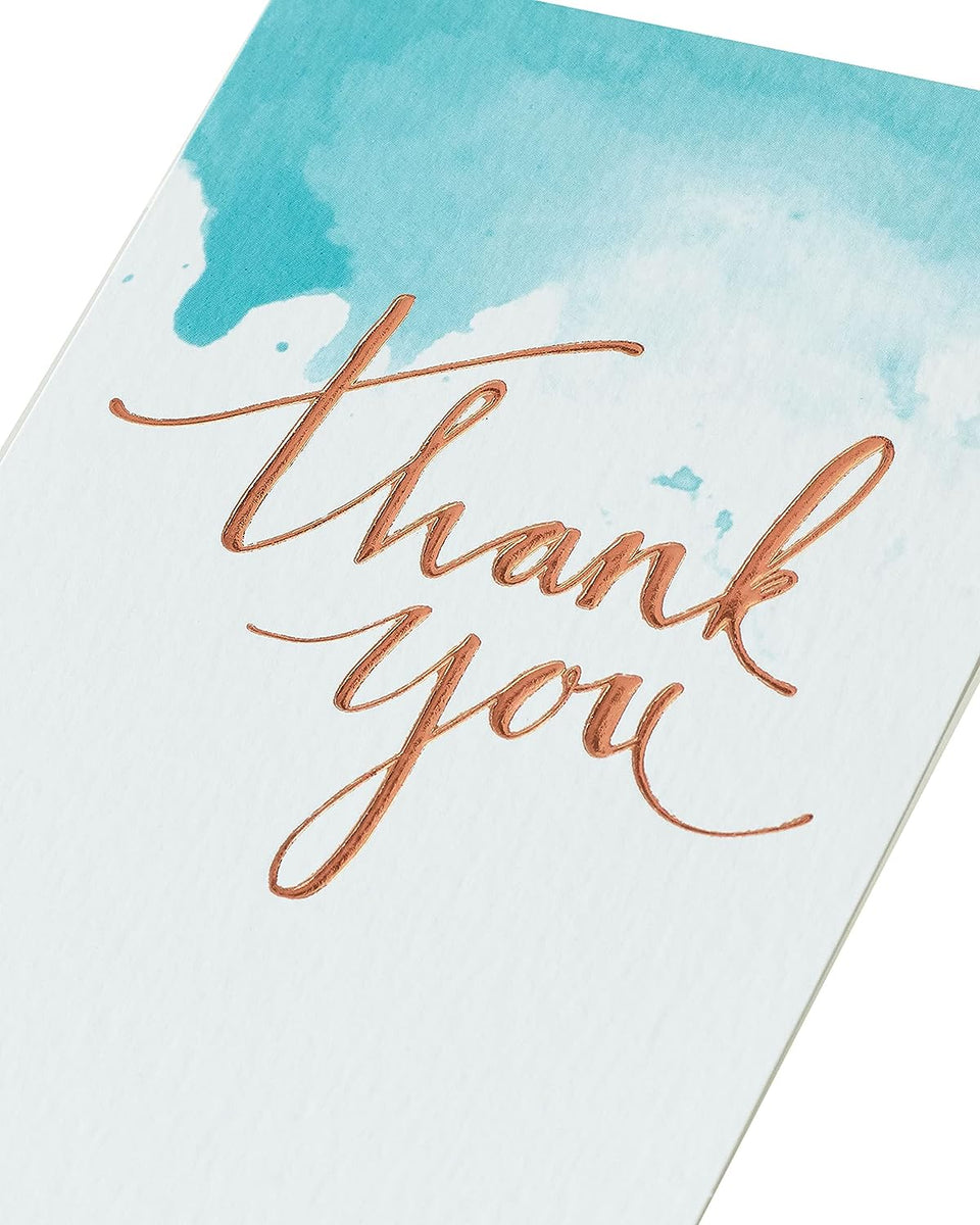 Blue Design Stylish Thank You Card – Collect Cards
