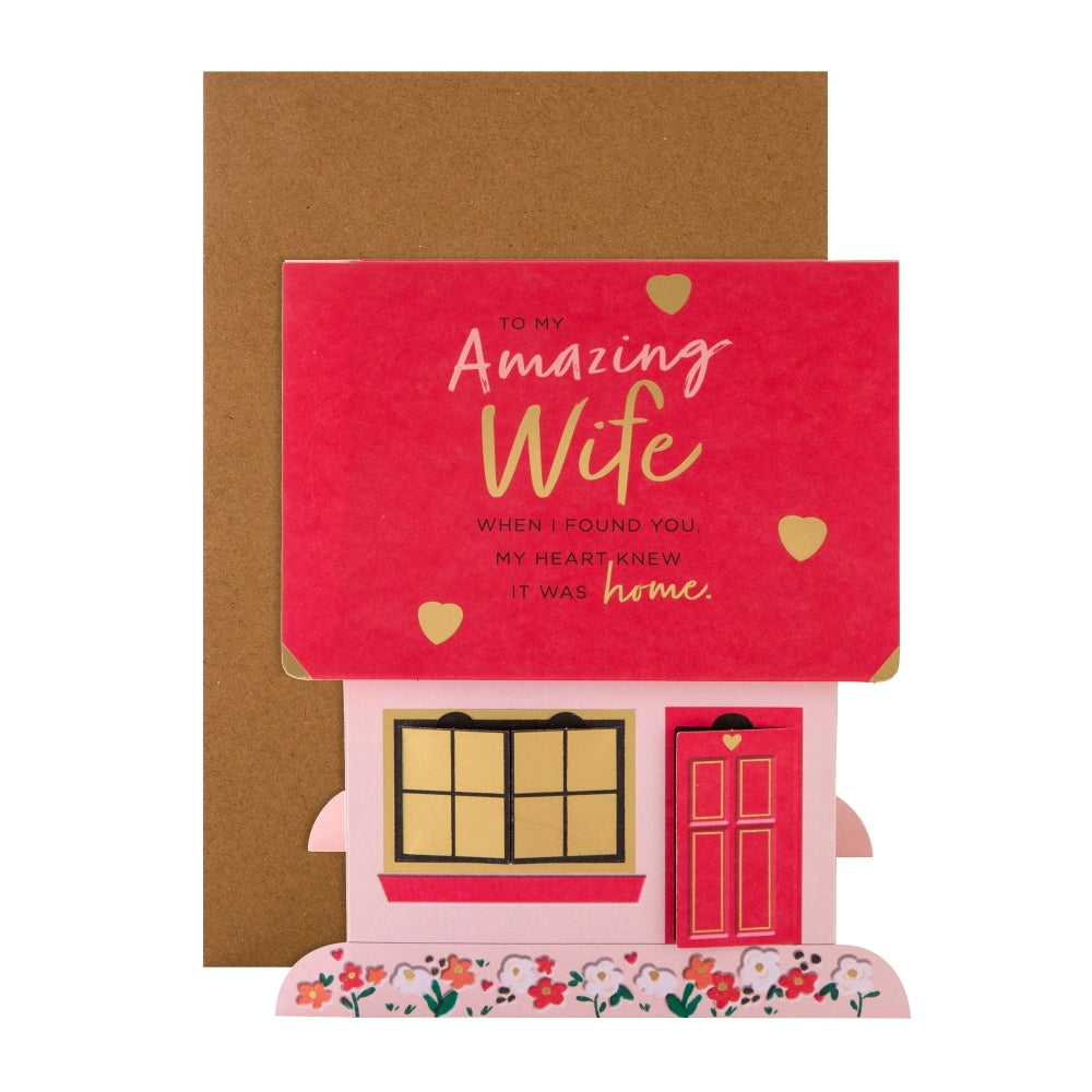 Pop Up 3D House Design Wife Valentine's Day Card – Collect Cards