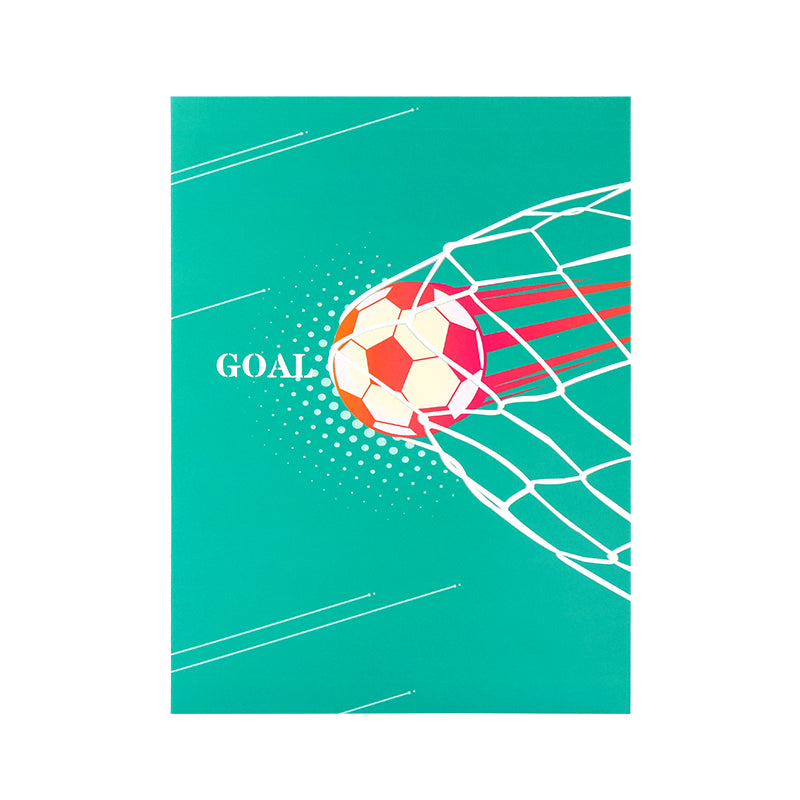 Football GOAL Design 3D Pop Up Greeting Card -Soccer Sports Team Kid B ...