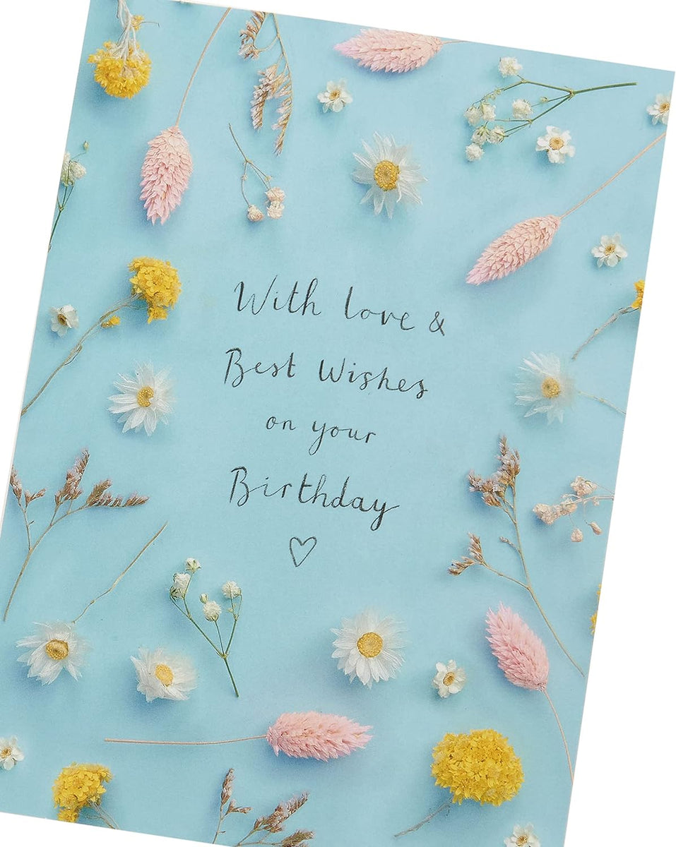Floral Stem Design Birthday Card – Collect Cards