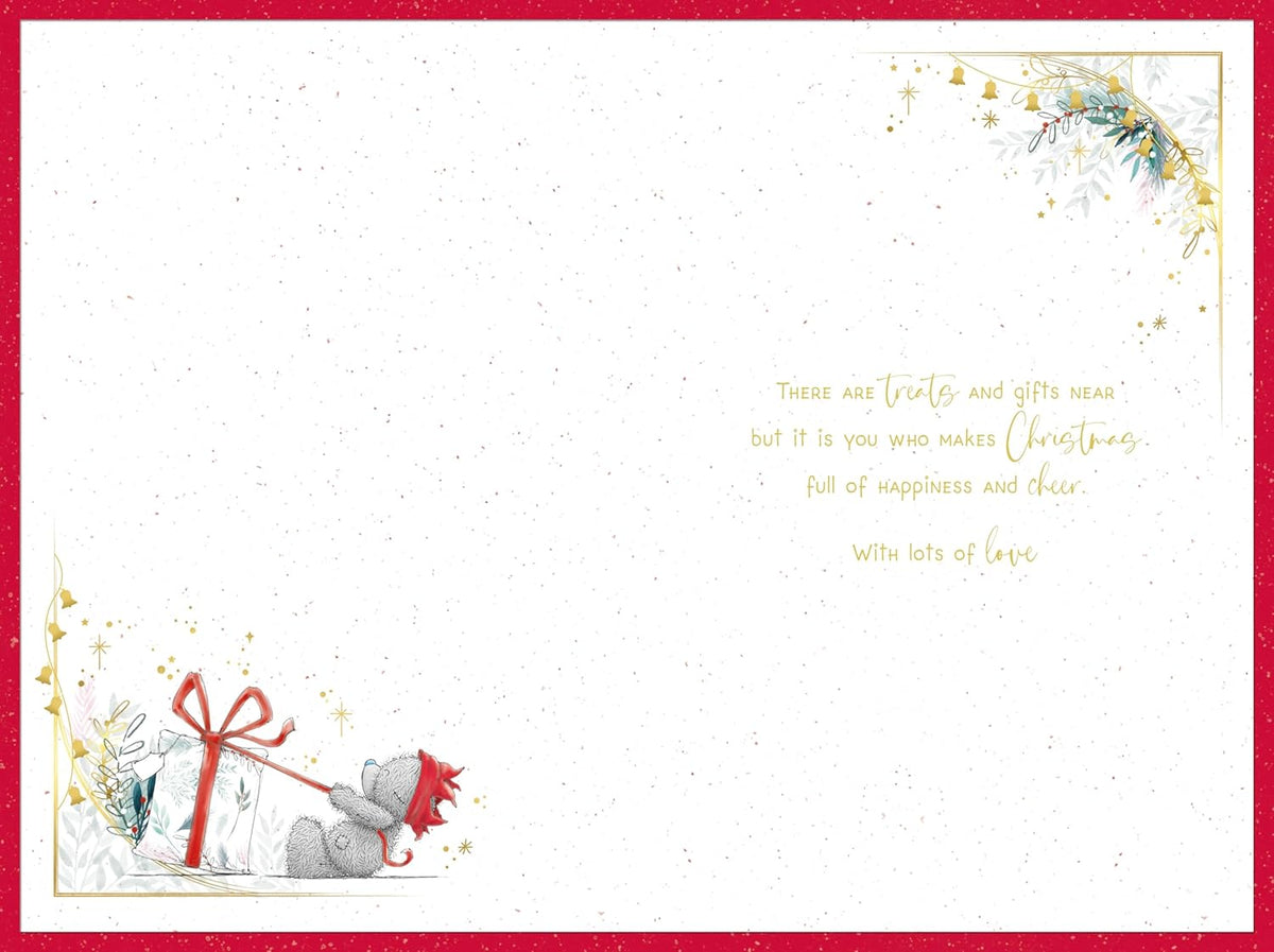 Bear With Present And Mince Pies Son Christmas Card – Collect Cards