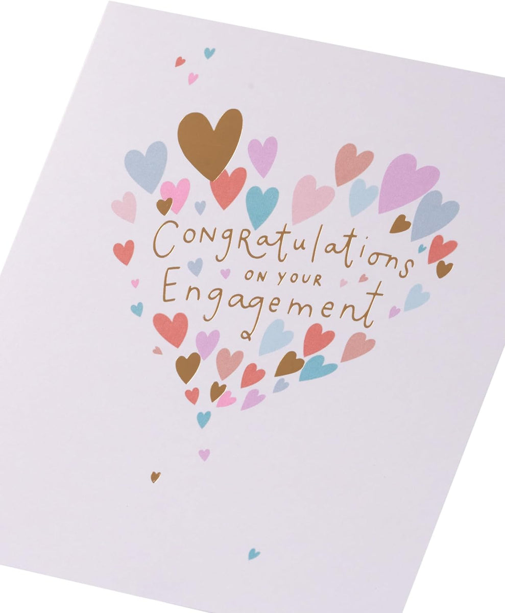 Mini Hearts Design Engagement Congratulations Card – Collect Cards