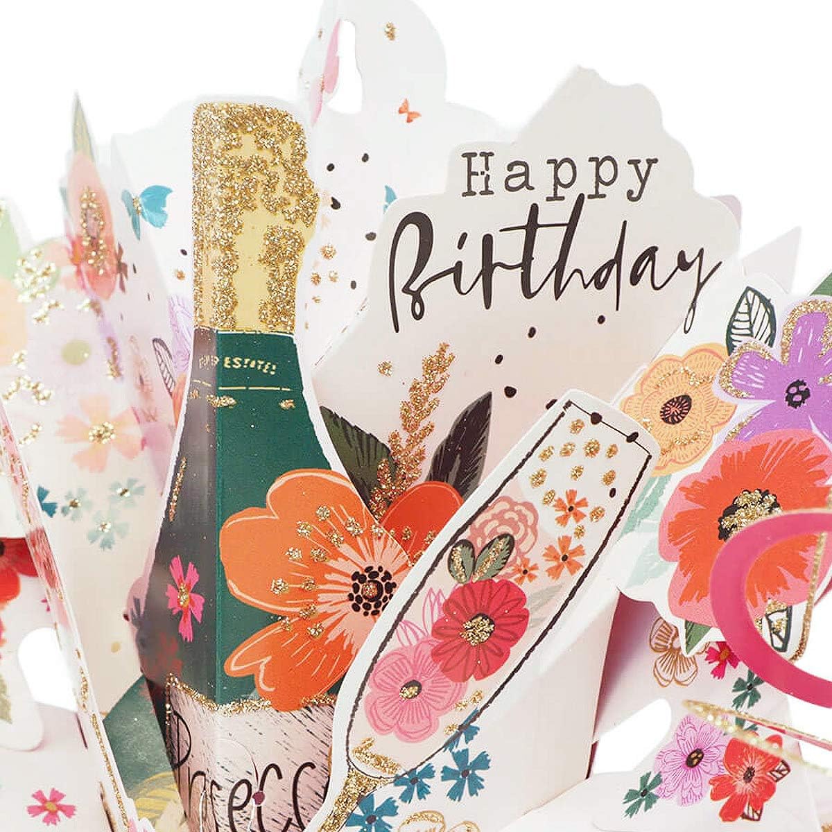 Prosecco 3D Pop-Up Birthday Greeting Card – Collect Cards