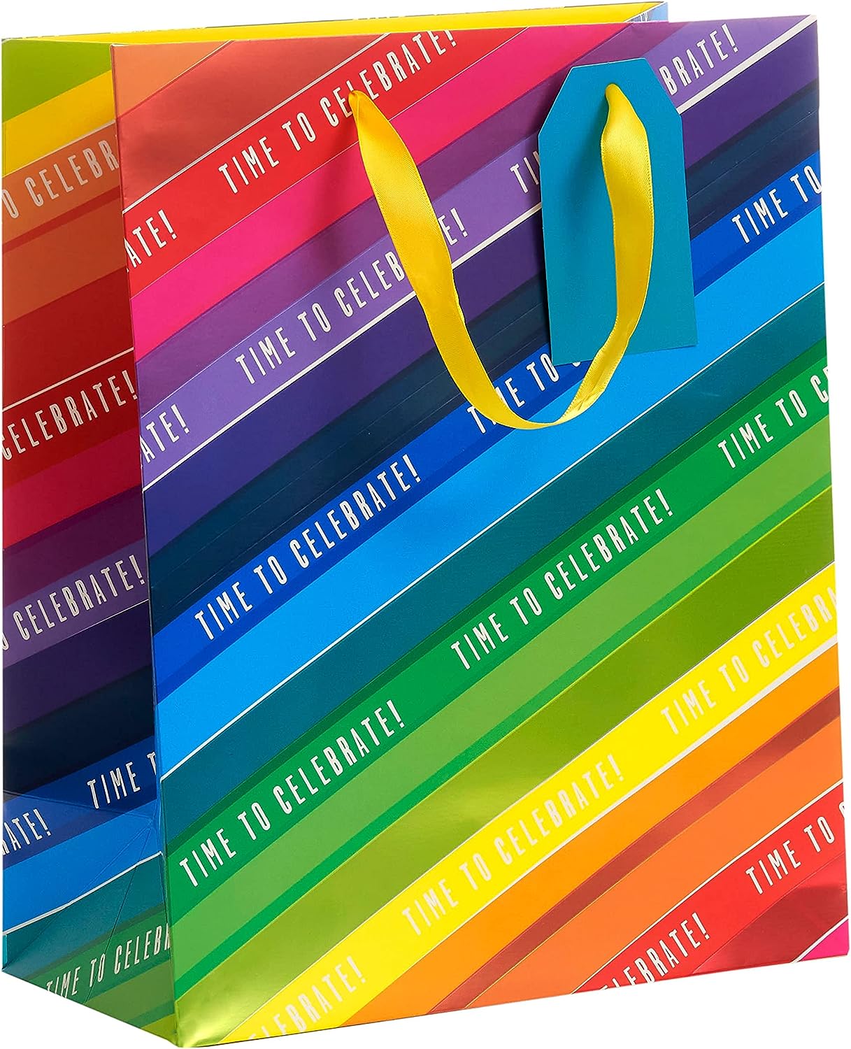Rainbow Design Of 6 Large Gift Bags With Tags For Any Occasion ...