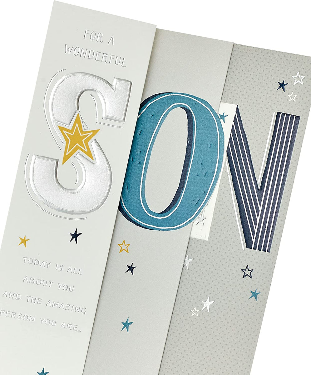 Contemporary Design Son Birthday Card – Collect Cards