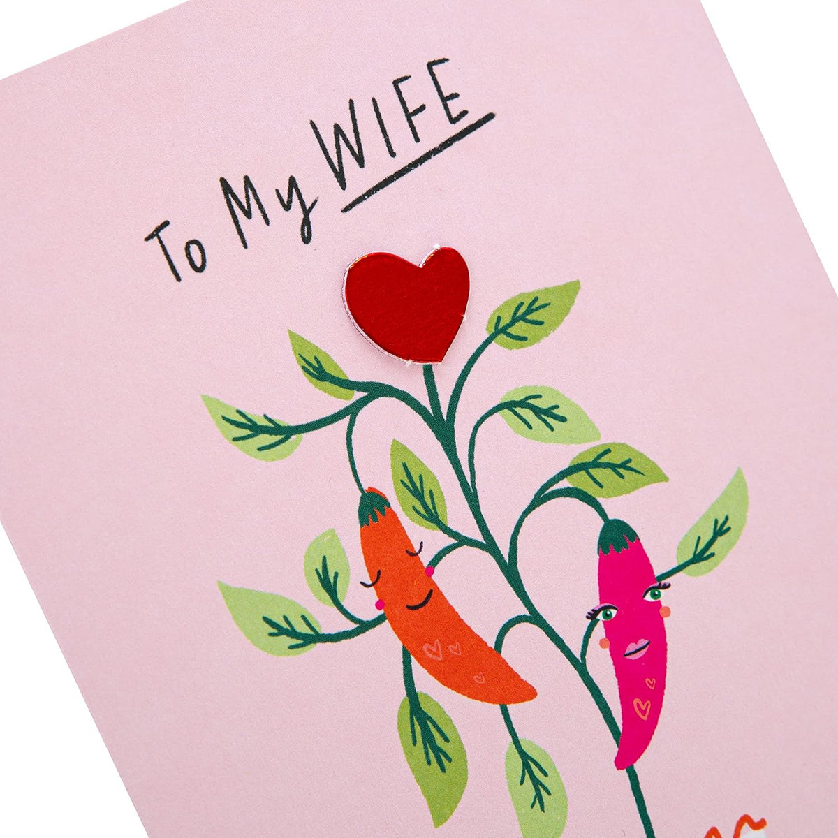 Classic Chilli Design Wife Valentine's Day Card – Collect Cards