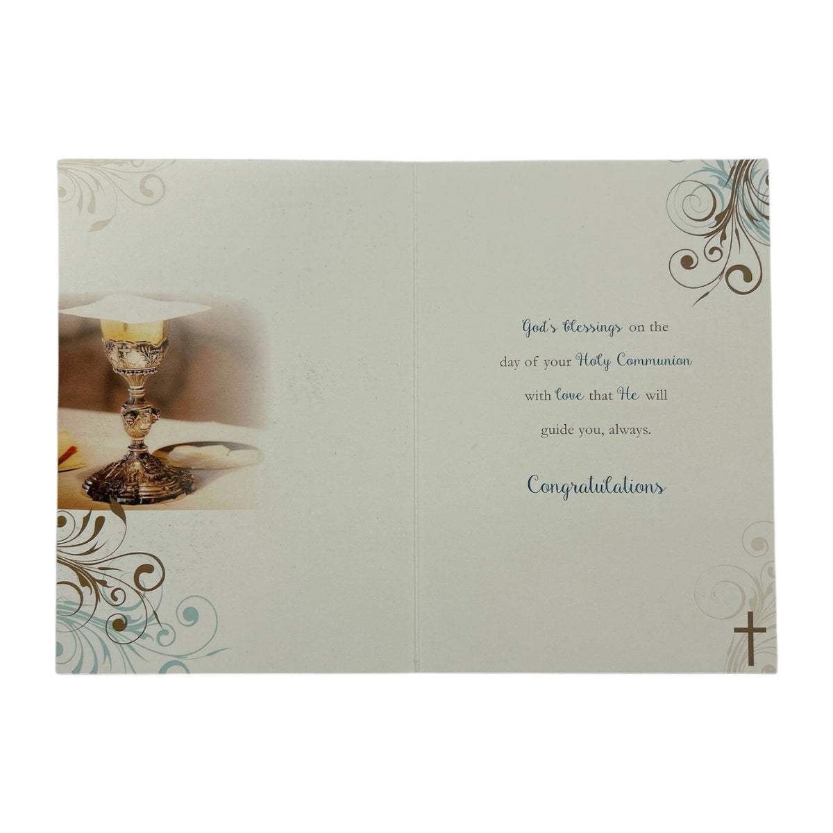 First Holy Communion Traditional Design Religious Congratulations Card ...
