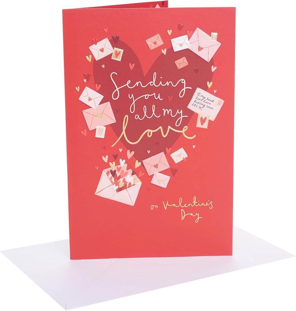 Envelope of Hearts Design Valentine's Day Card – Collect Cards