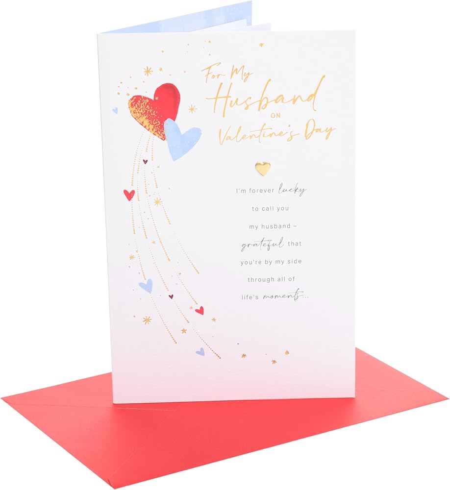 Dual Hearts Design Husband Valentine's Day Card – Collect Cards