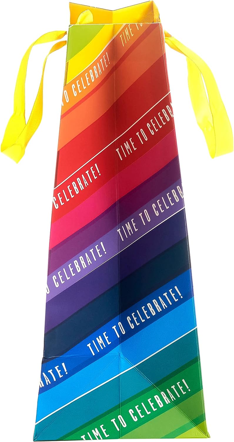 Rainbow Design Of 6 Large Gift Bags With Tags For Any Occasion ...
