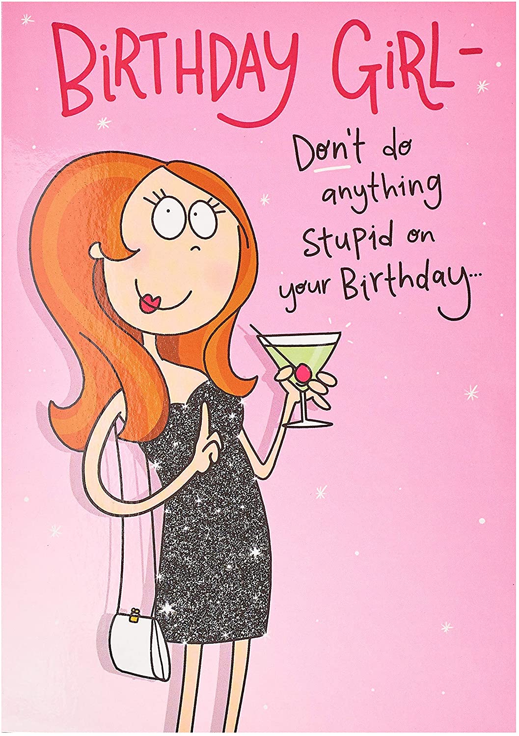 Funny Birthday Cartoon For Girl Cheeky Gag Funny Birthday Card