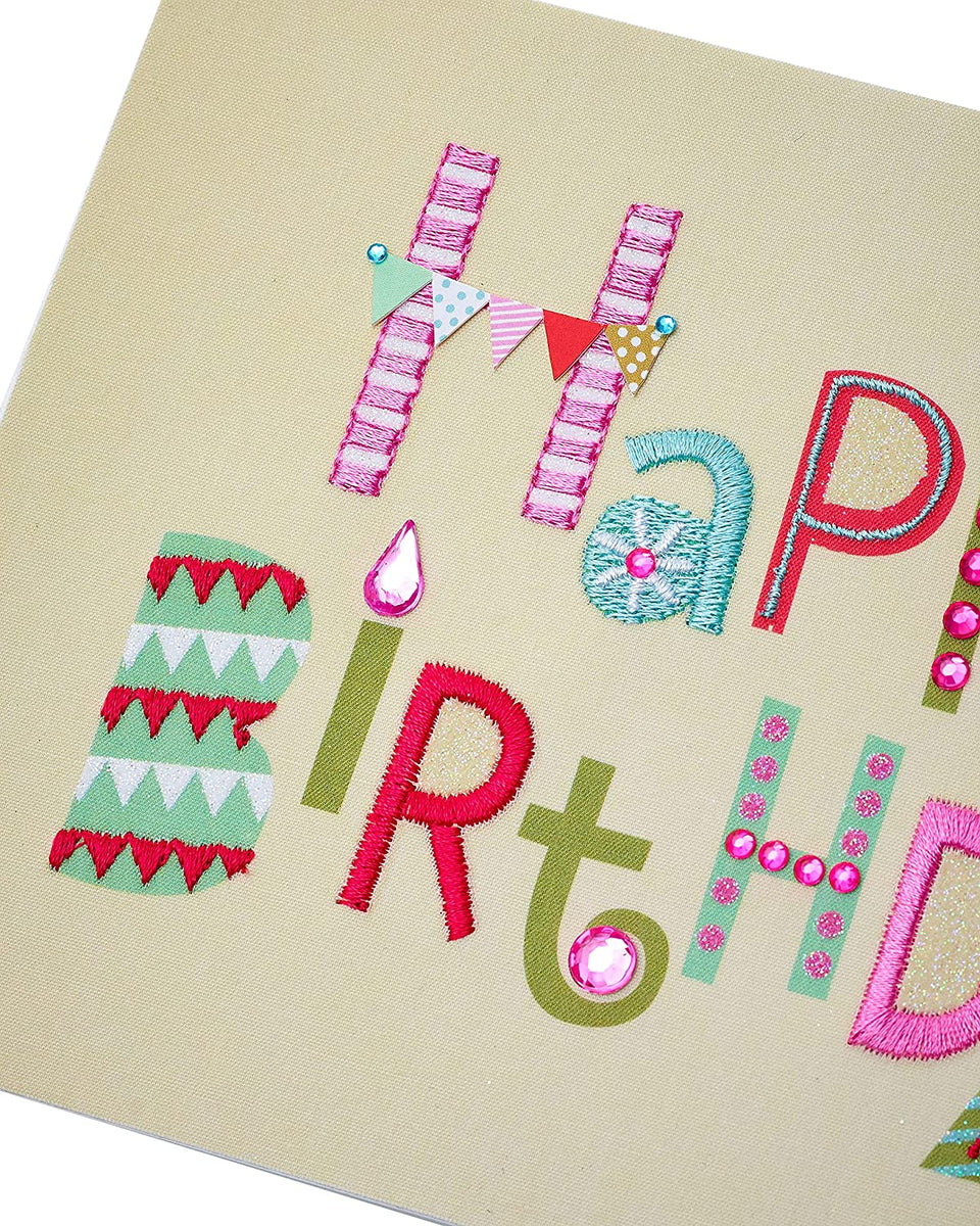 Pretty Colourful Happy Birthday Card – Collect Cards