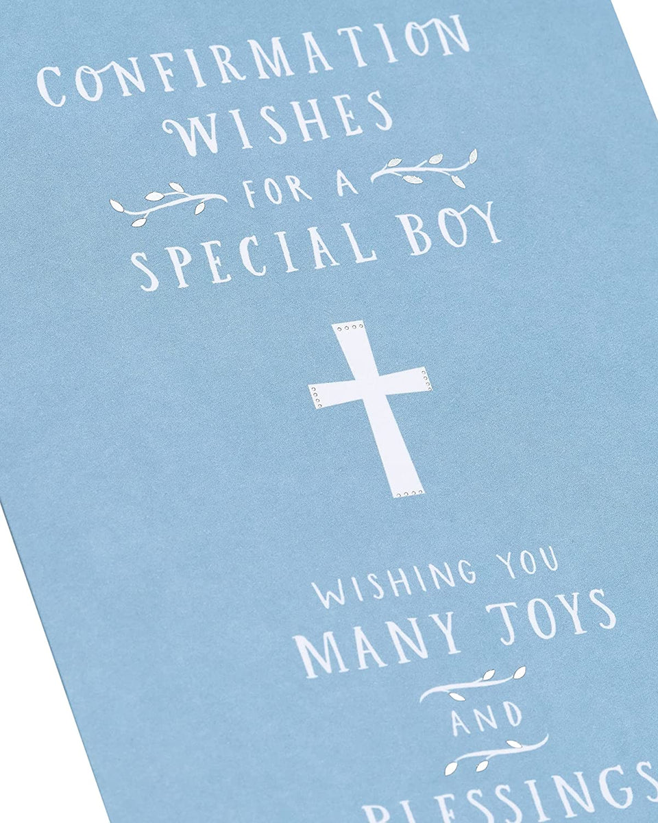 Blue Design Confirmation Card For Boy – Collect Cards