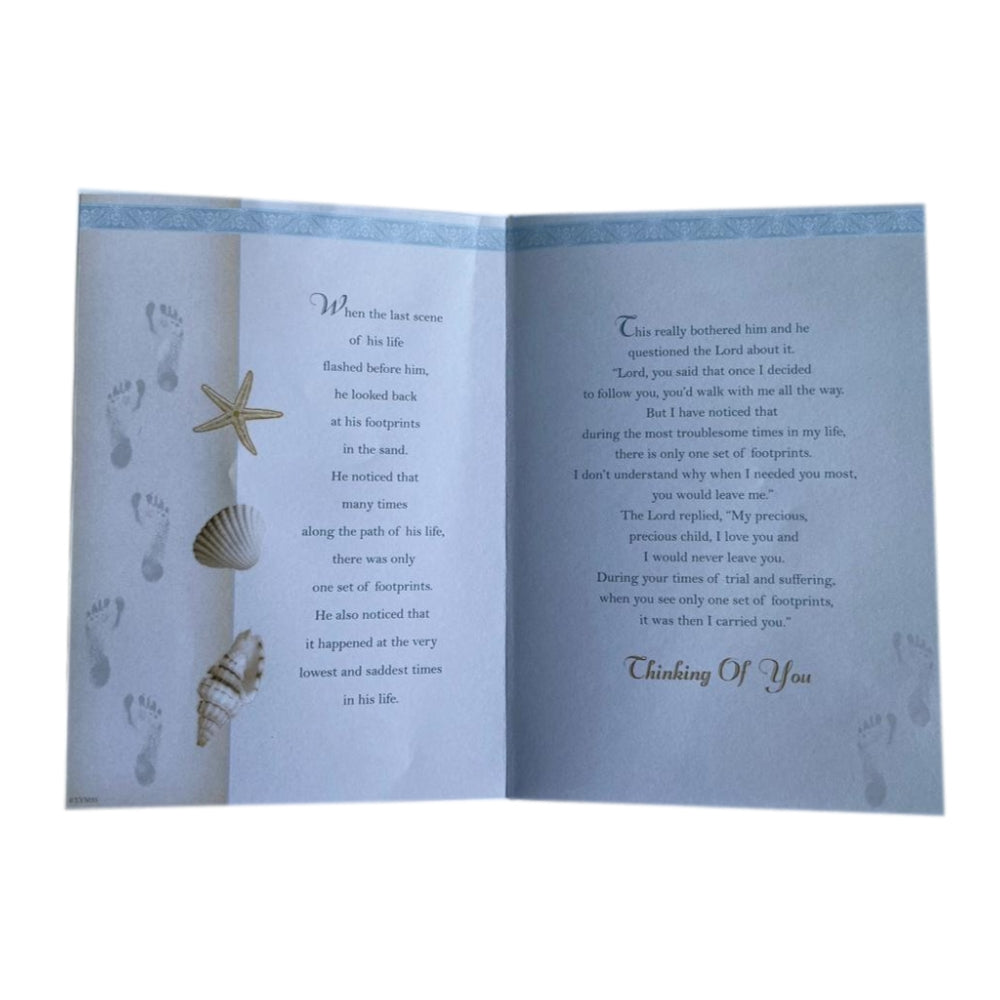 Footprints Sympathy Card Soft Whispers – Collect Cards