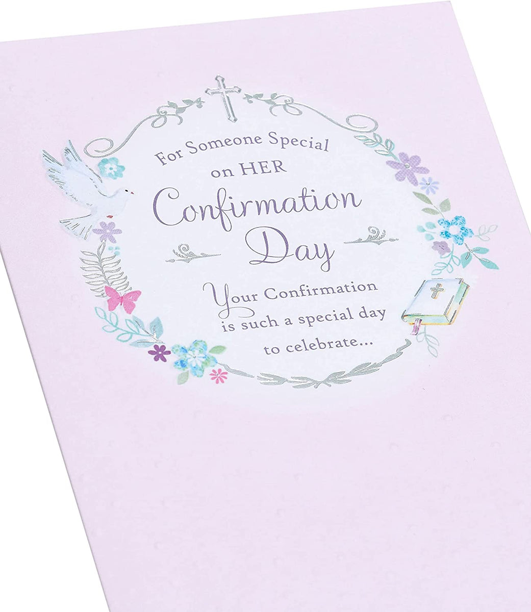Baby Pink Design Confirmation Card For Girl – Collect Cards