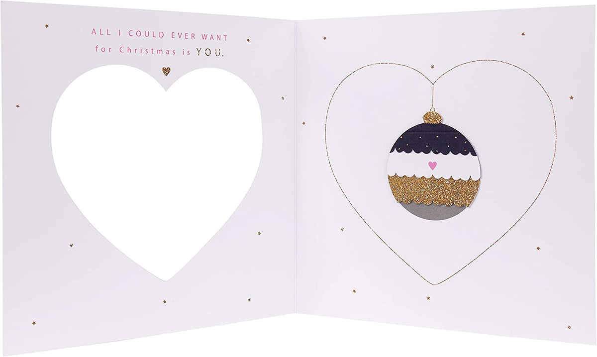 Classic 3D Effect Bauble Design Wife Christmas Card – Collect Cards