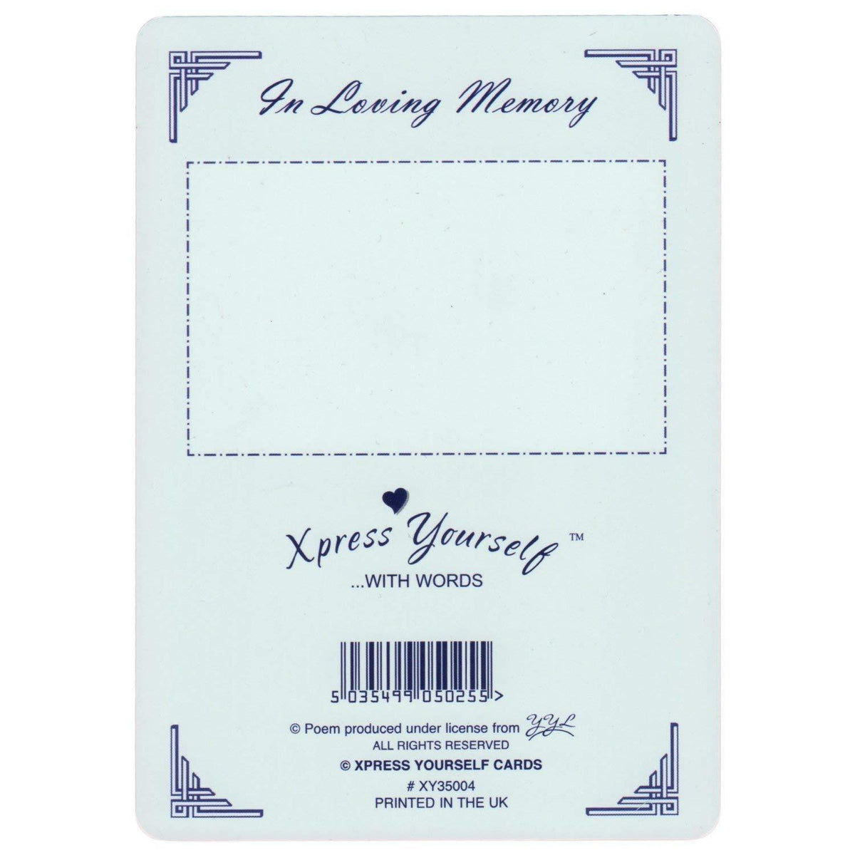 In Loving Memory Memorial Graveside Card – Collect Cards