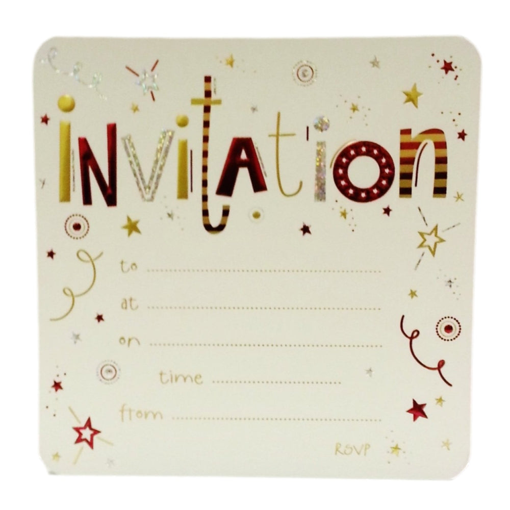 Pack of 10 Birthday Party Invitation Card Sheets – Collect Cards