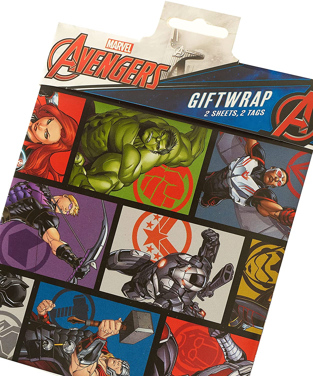 The Avengers Packaged Wrap Wrapping Paper 2 Sheets and 2 Tags – Collect ...
